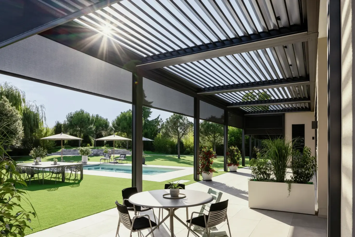 Patio covers made from aluminium